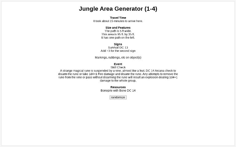 Jungle Area Generator (1-4)