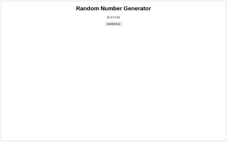 Random Number Generator