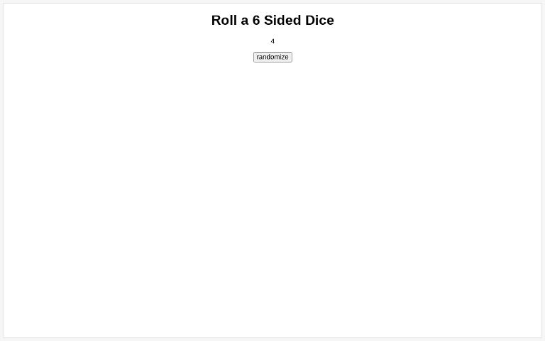 Roll a 6 Sided Dice ― Perchance Generator