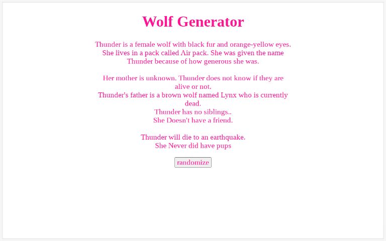 Wolf Generator