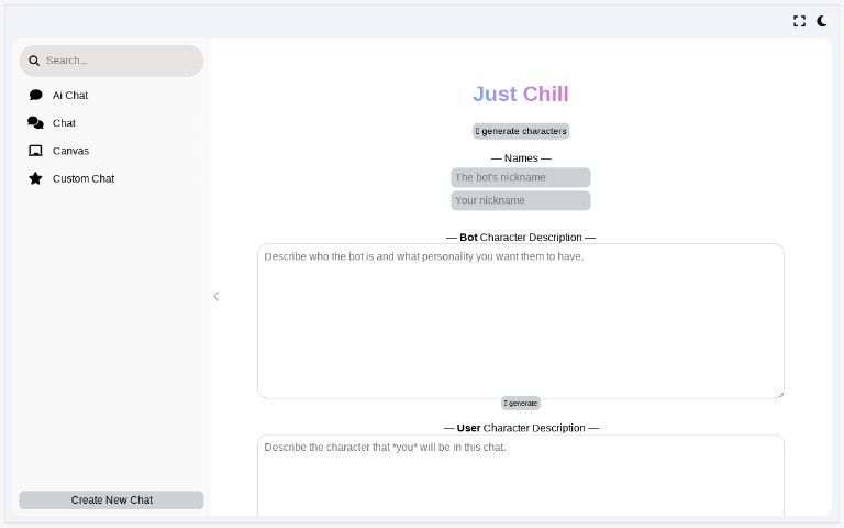 Just Chill ― Perchance Generator