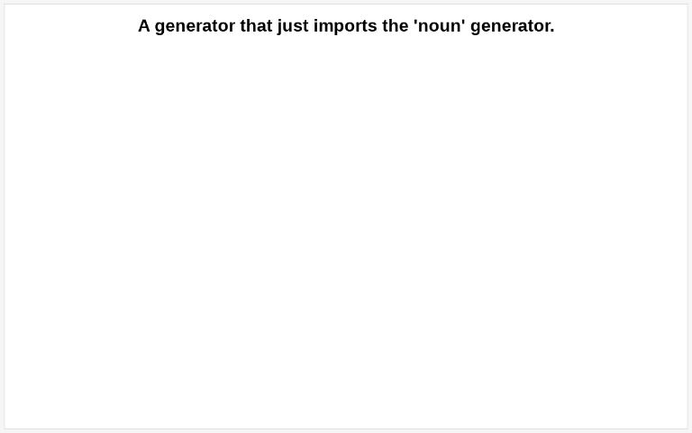 A generator that just imports the 'noun' generator.