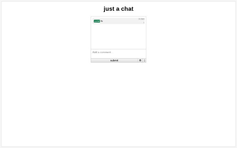 just a chat