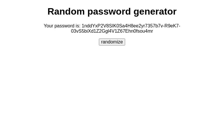 A random password generator that I made