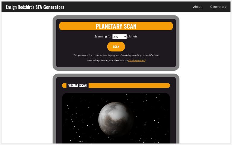 Planetary Scan ― Perchance Generator