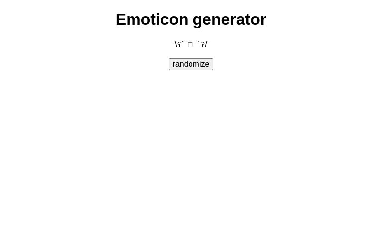 Emoticon generator