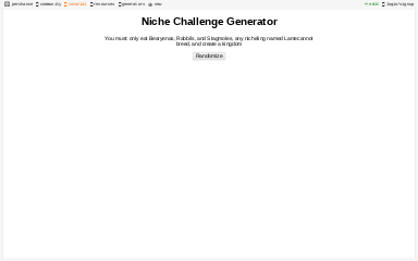 Niche Challenge Generator