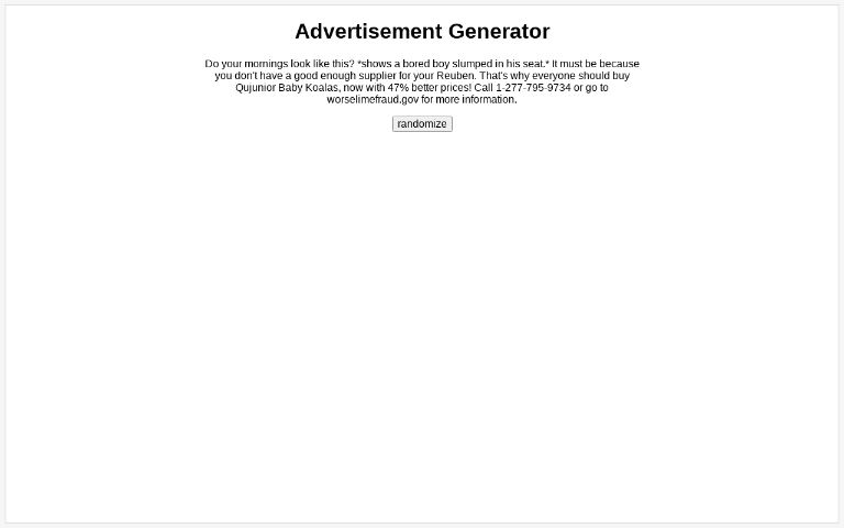 Advertisement Generator