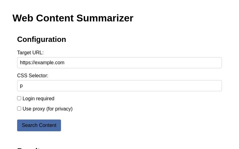 Web Content Summarizer ― Perchance Generator