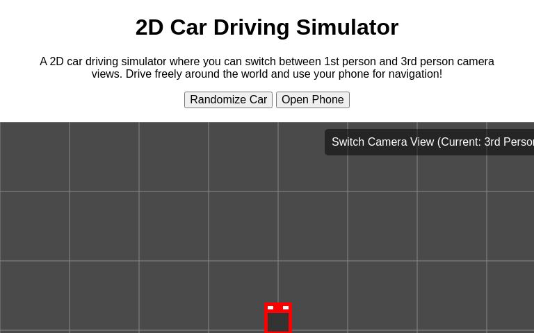 2D Car Driving Simulator ― Perchance Generator