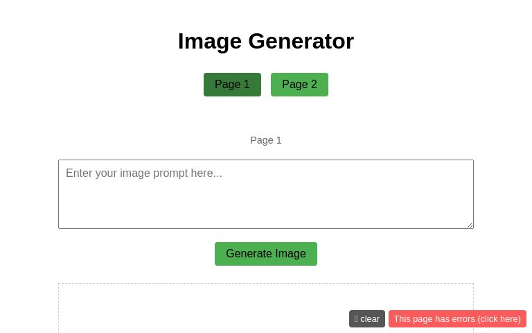 One page two image generator