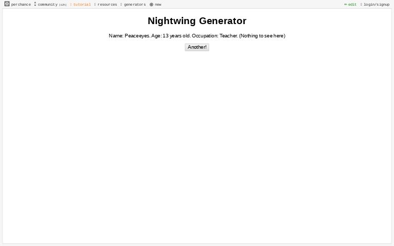 Nightwing Generator