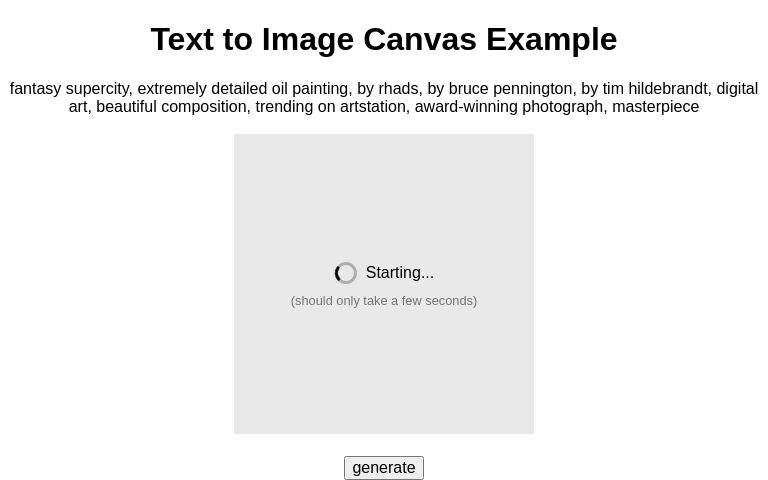 Text to Image Canvas Example ― Perchance Generator