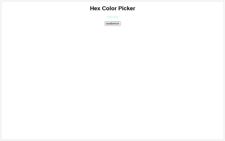 Hex Color Picker ― Perchance Generator