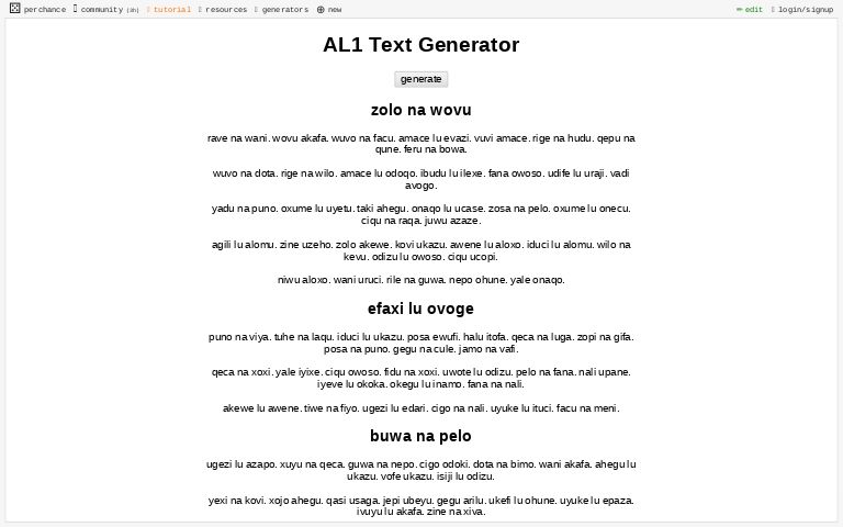 AL1 Text Generator