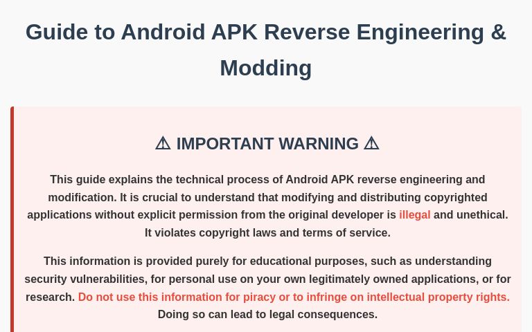 Guide to Android APK Reverse Engineering & Modding ― Perchance Generator