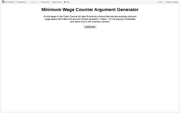 Minimum Wage Counter Argument Generator