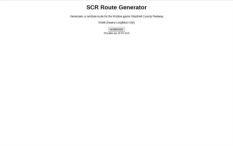 SCR Route Generator