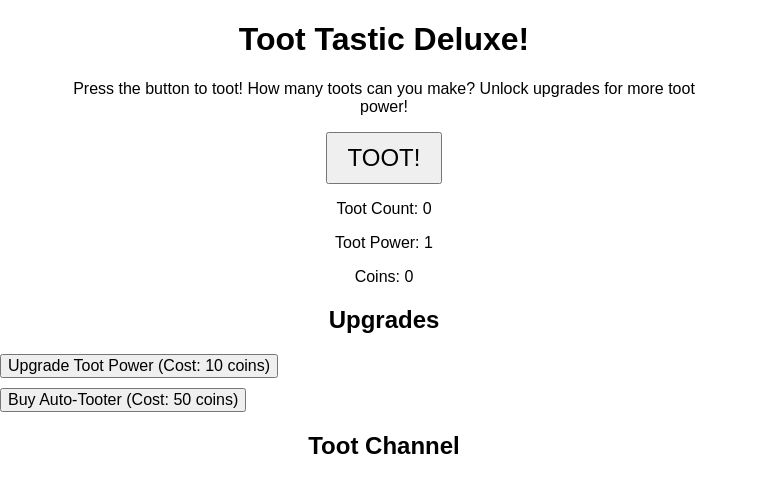 Toot Tastic Deluxe! ― Perchance Generator