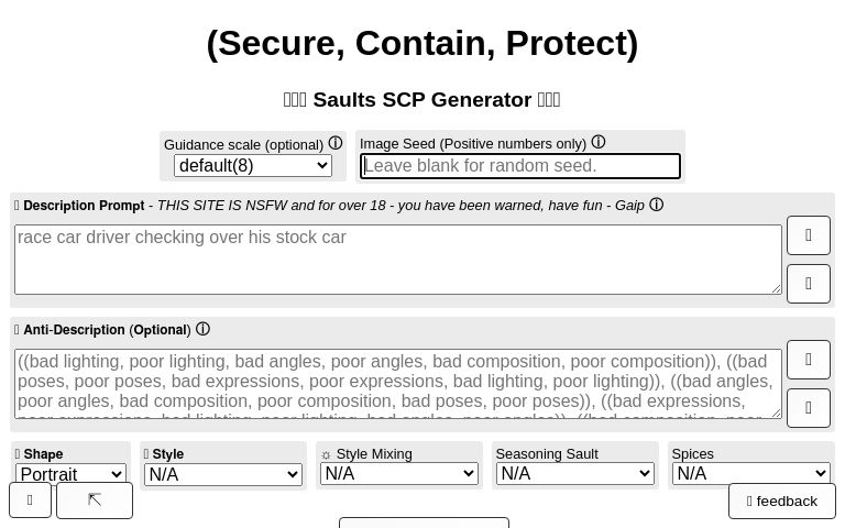 (Secure, Contain, Protect) ― Perchance Generator