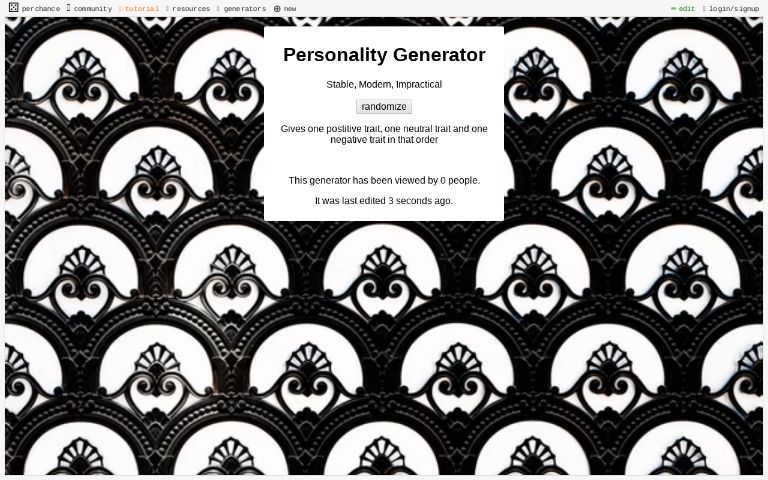 Personality Generator