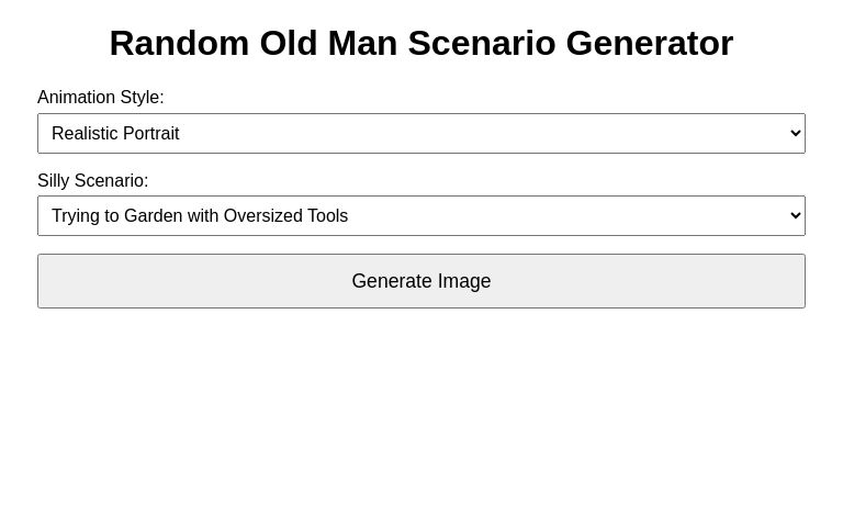 Random Old Man Scenario Generator