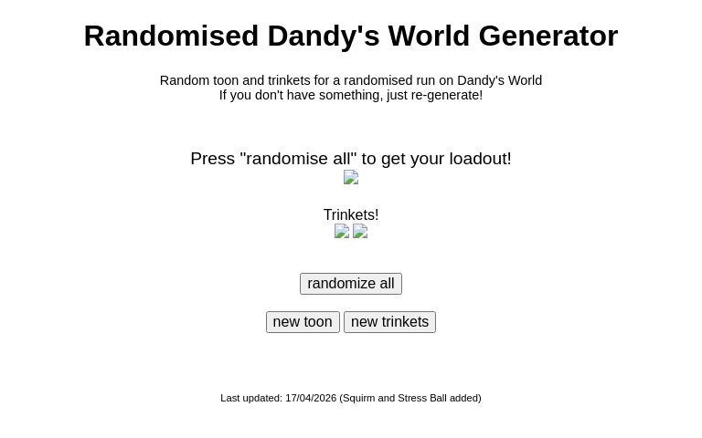 Randomised Dandy's World Generator