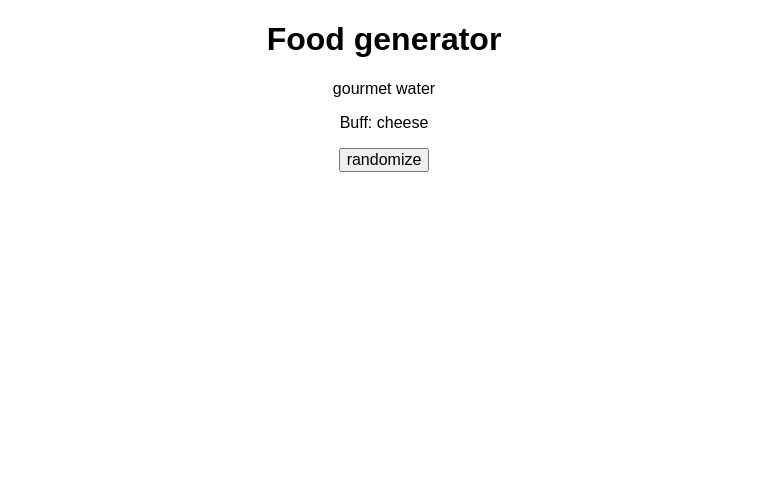 Food generator