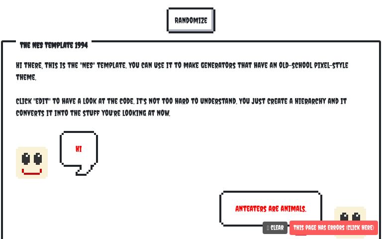 NES Template ― Perchance Generator