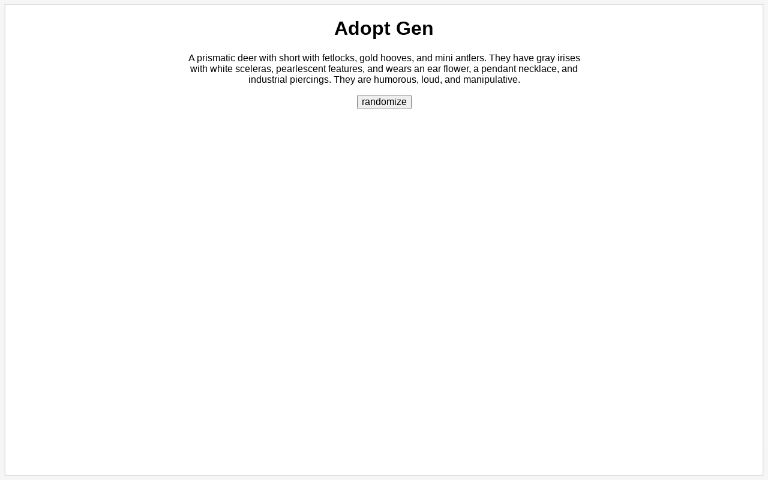 Adopt Gen ― Perchance Generator