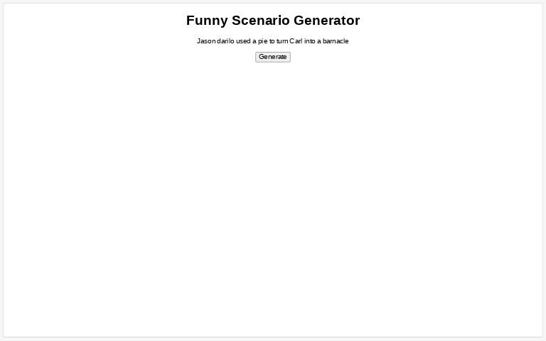 Funny Scenario Generator