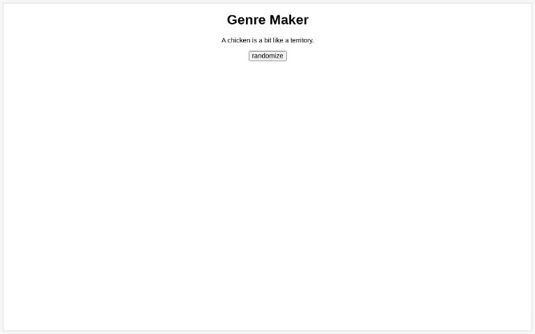 Genre Maker ― Perchance Generator