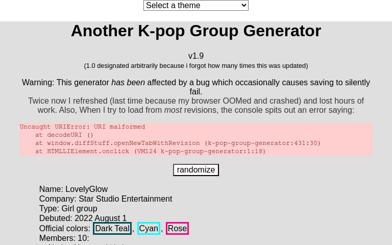 Another K-pop Group Generator