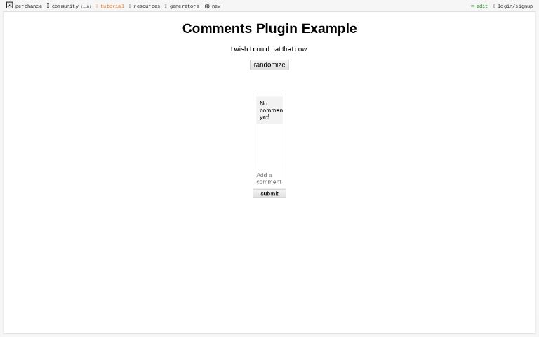Comments Plugin Example