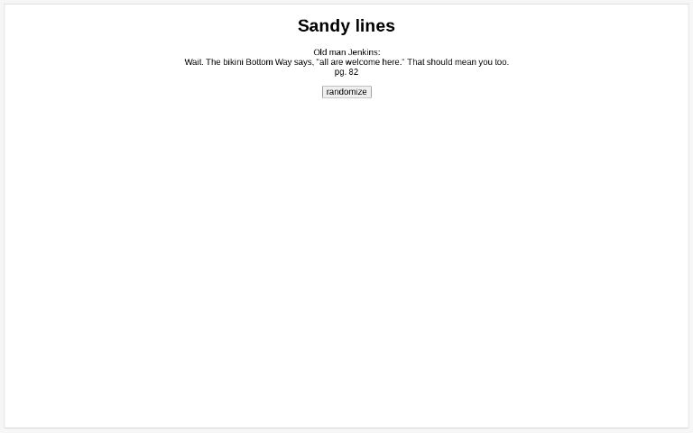 Sandy lines ― Perchance Generator