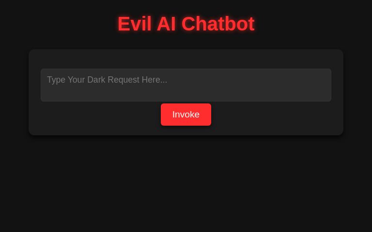 Evil AI Chatbot ― Perchance Generator
