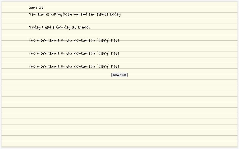 Random Diary Entry ― Perchance Generator
