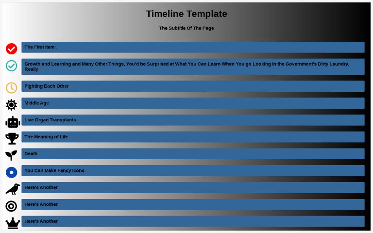 Timeline Template ― Perchance Generator