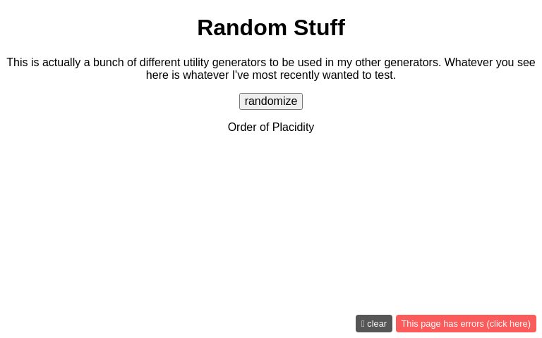 Random Stuff ― Perchance Generator