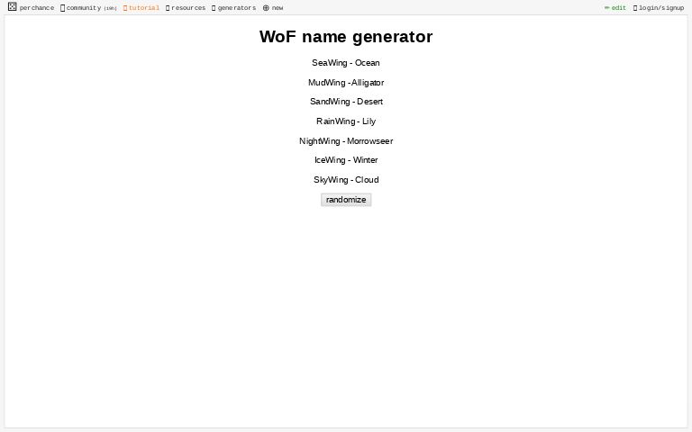 WoF name generator