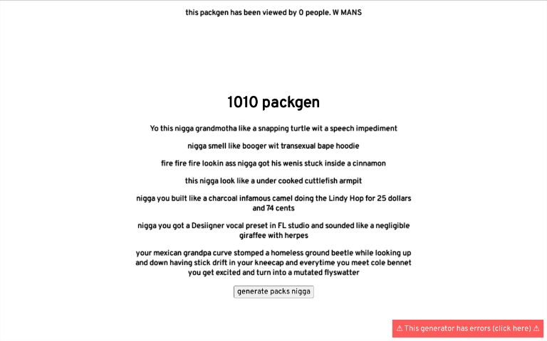 1010 packgen ― Perchance Generator