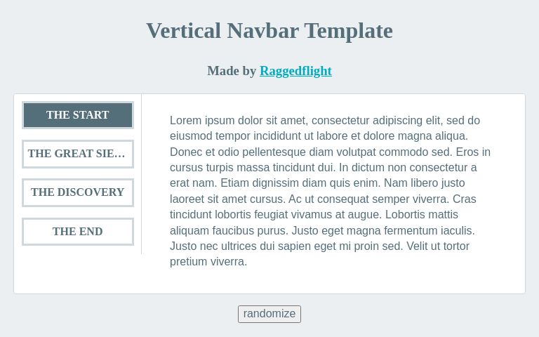 Vertical Navbar Template ― Perchance Generator