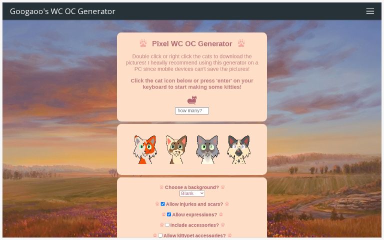 Pixel Wc Oc Generator