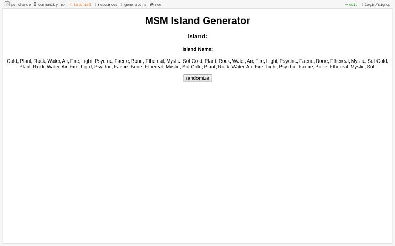 MSM Island Generator
