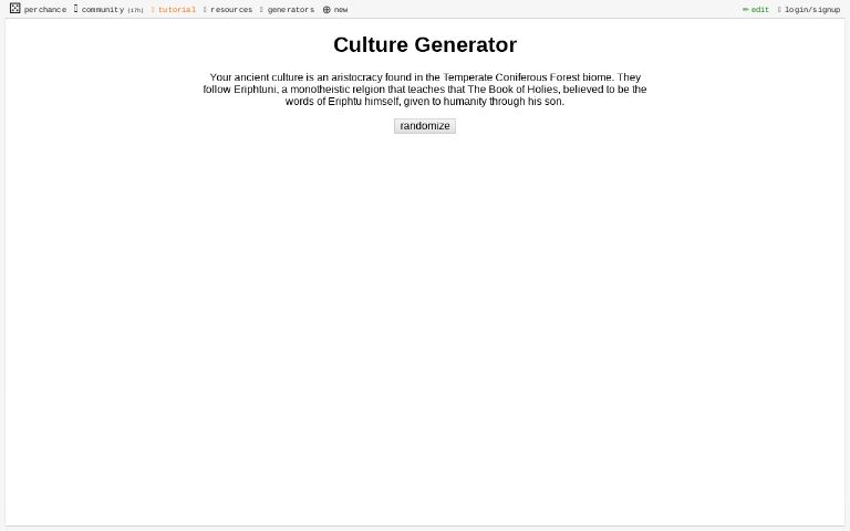 Culture Generator