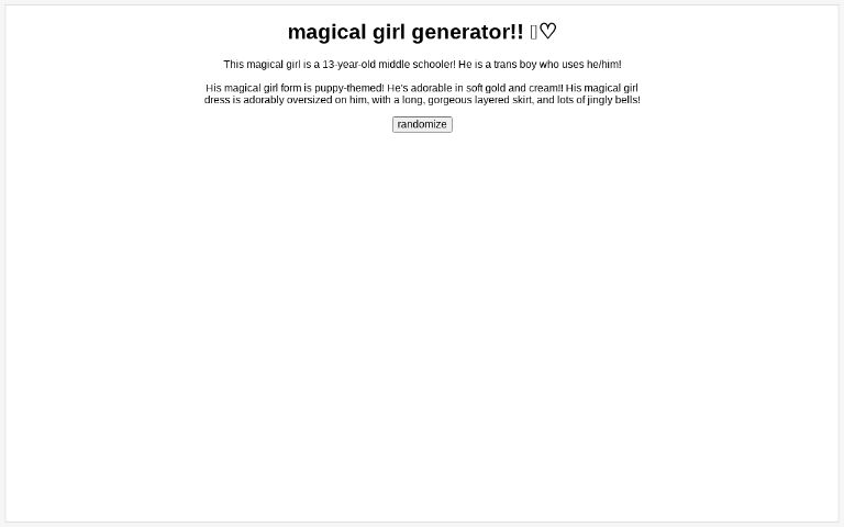 magical girl generator!!