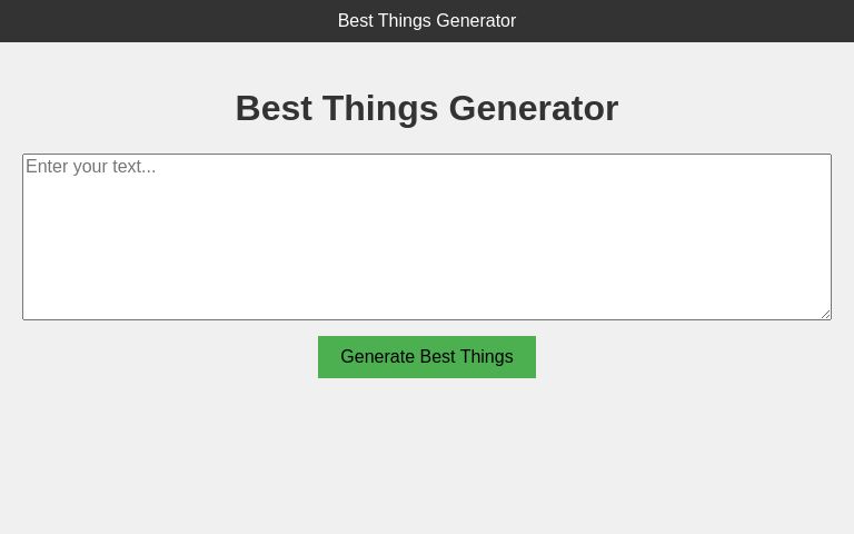 Best Things Generator