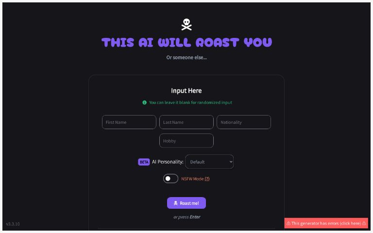 This AI Will Roast You ― Perchance Generator