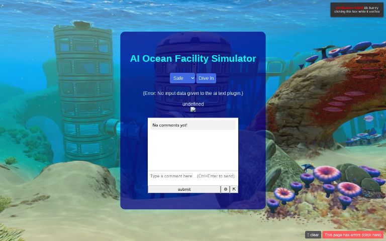 AI Ocean Facility Simulator ― Perchance Generator
