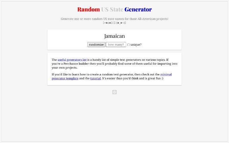 Random US State Generator